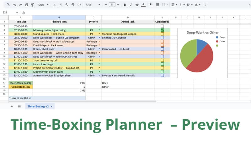 Time-Boxing Planner – Block Your Day Like Musk